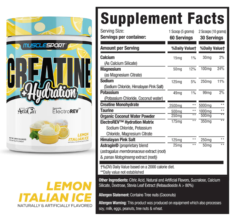 CREATINE + HYDRATION™ 300 GRAMS — Nutrition Authority